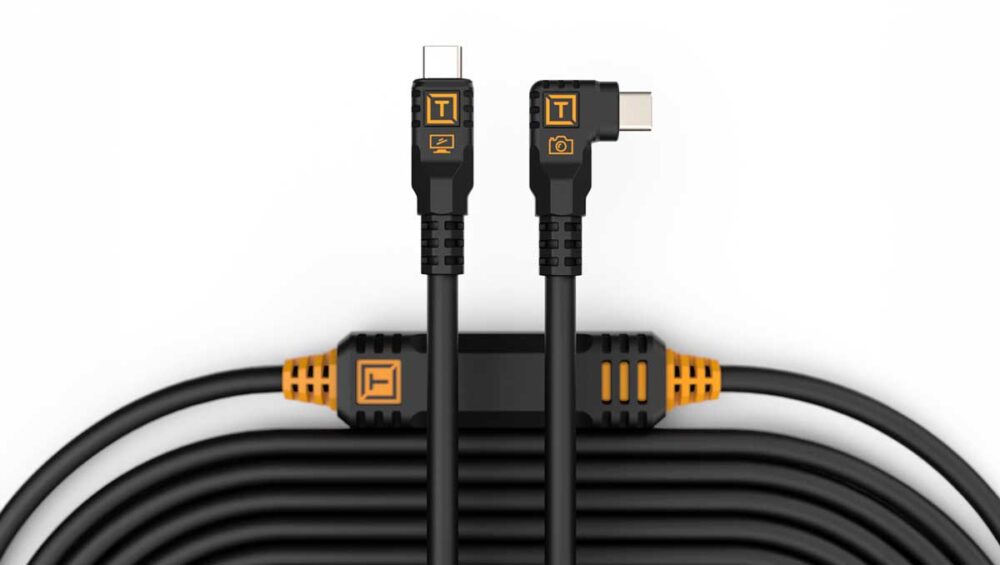 TetherPro USB-C to USB-C, 31 ft. (9.4m), Straight to Right Angle Cable ...